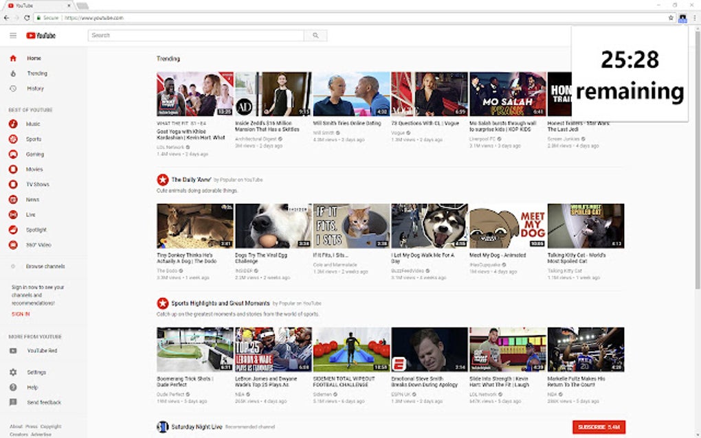 YouTube Time for Google Chrome - Extension Download