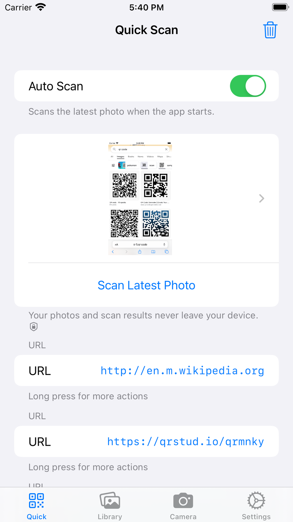 PhotoQR: QR Codes in Photos para iPhone - Descargar