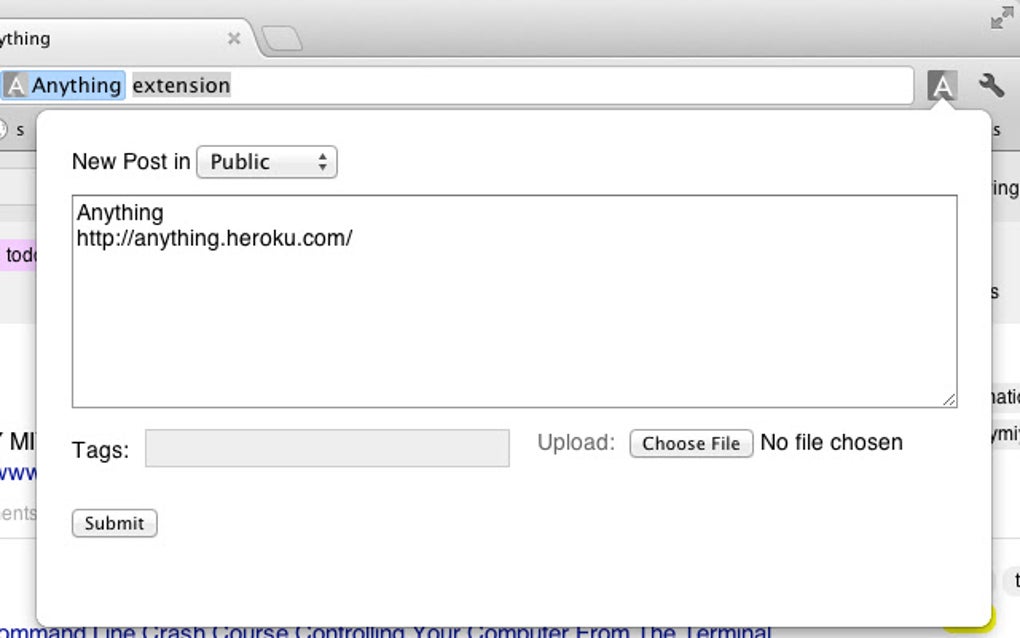 Anything para Google Chrome - Extensão Download