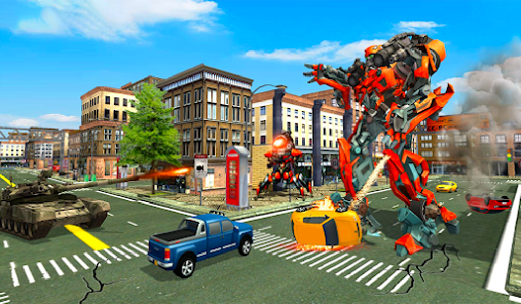 Android için robot car transformation Game - İndir