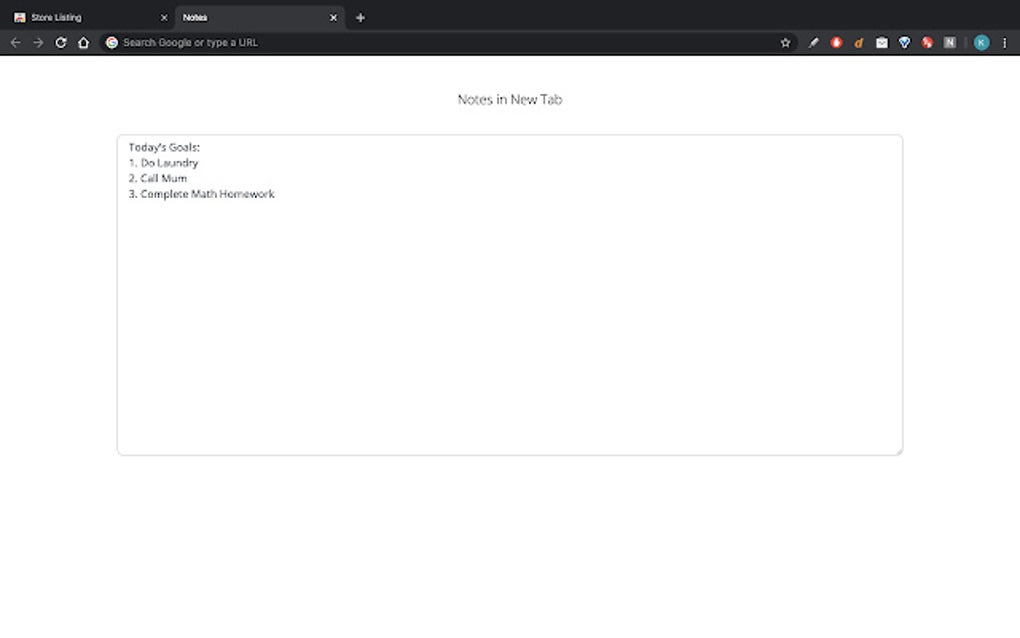 NoteTab para Google Chrome - Extensión Descargar