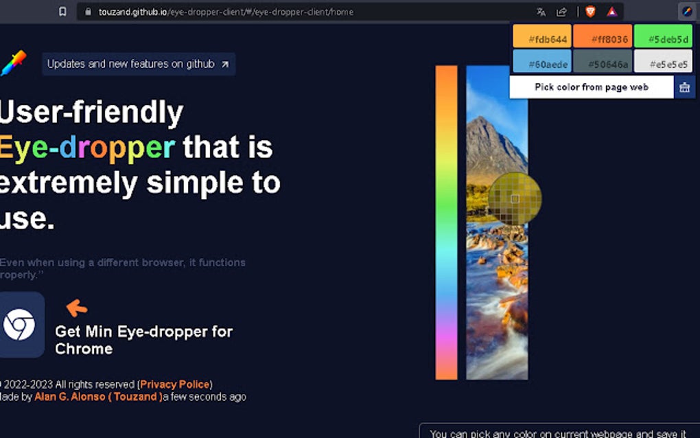 Min eye dropper Google Chrome 용 - 확장 프로그램 다운로드