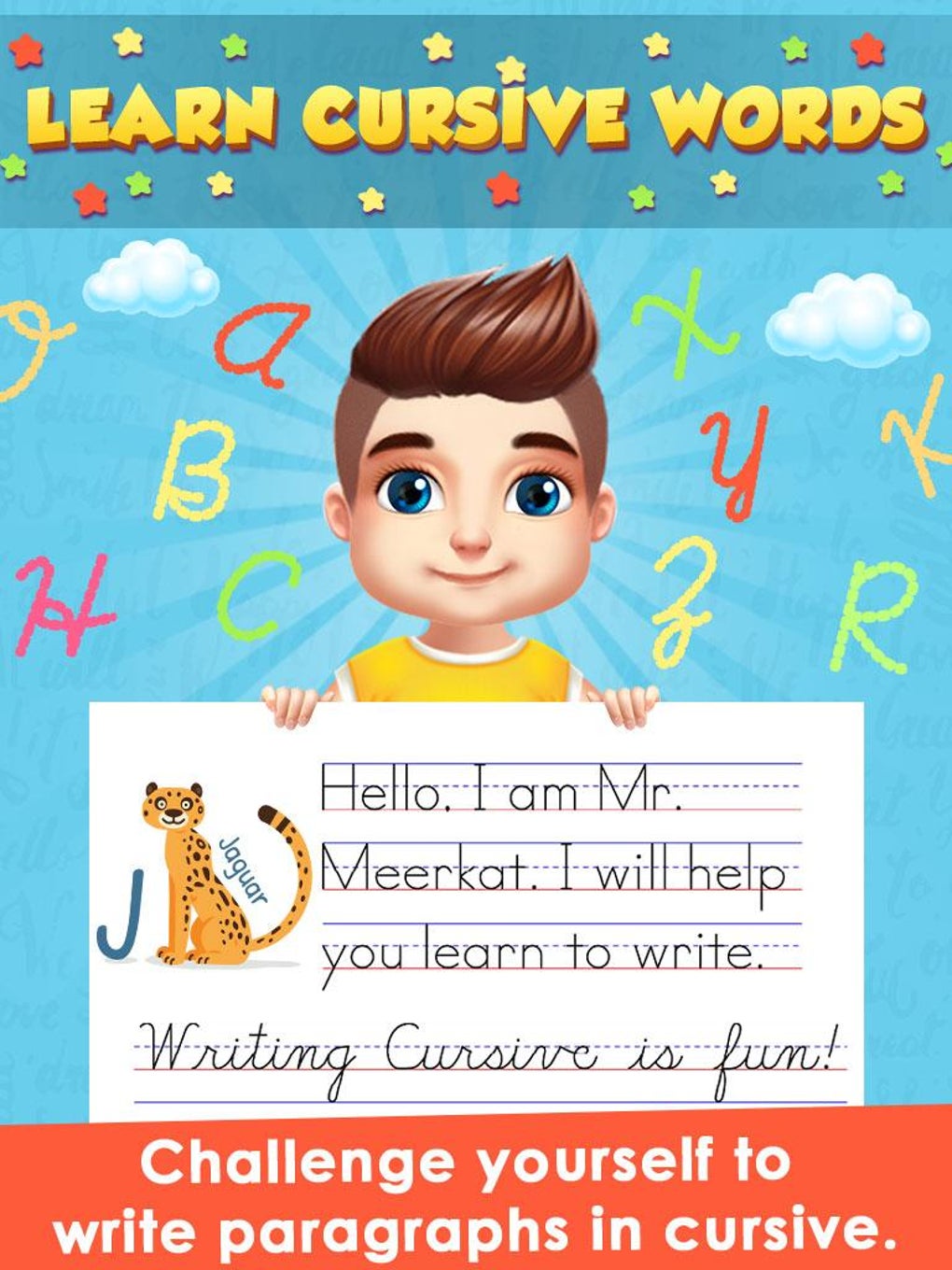 Kids Learn Cursive Writing Cursive For Toddlers Android 