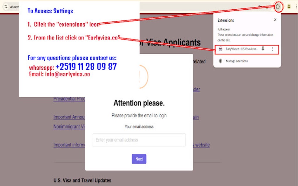 EarlyVisa.co: AIS US Visa Auto Rescheduler Google Chrome için - Eklenti ...