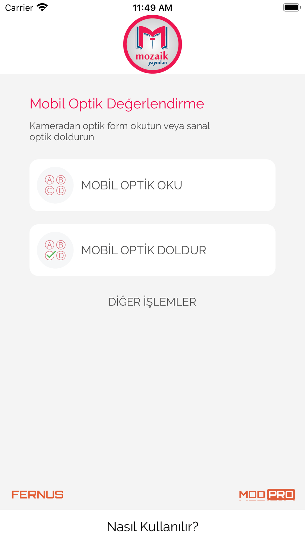 Mozaik Optik Okuma для iPhone — Скачать