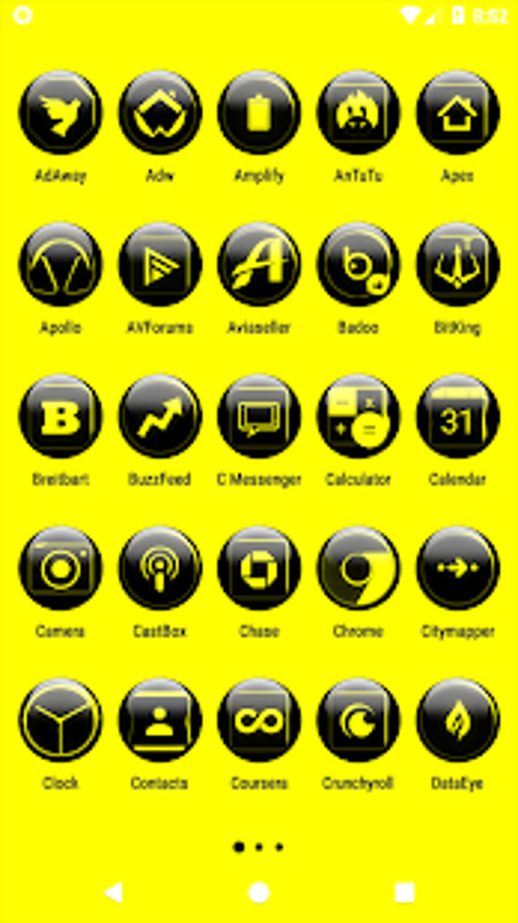 Yellow Glass Orb Icon Pack Free para Android - Descargar