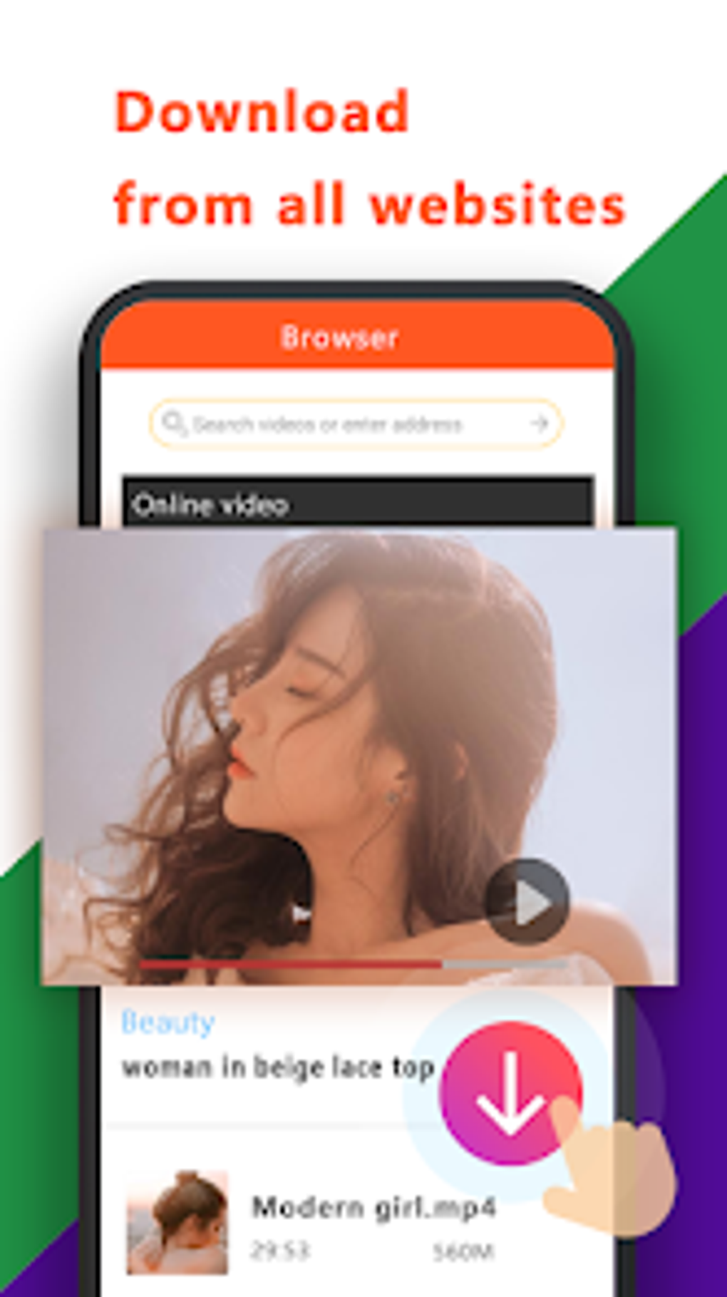 Video downloader app สำหรับ Android - ดาวน์โหลด