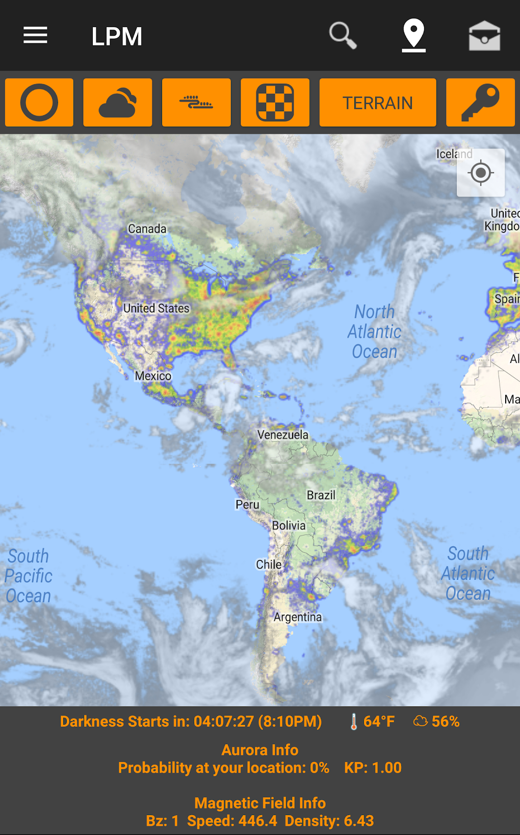 Light Pollution Map - Dark Sky Astronomy Tools for Android - Download
