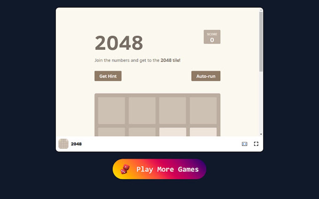 2048 Game in Browser - Free & Offline available สำหรับ Google Chrome - ส่วนขยาย ดาวน์โหลด