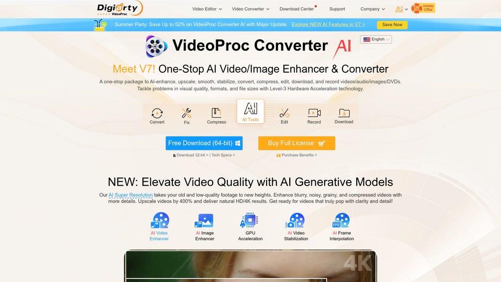 VideoProc Converter para Generador y editor de vídeo con IA: evaluación ...