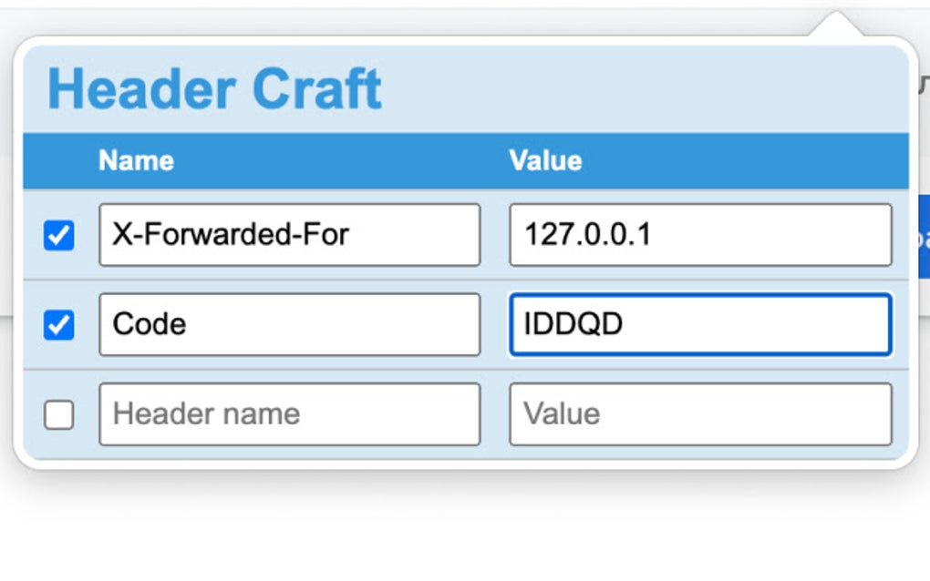 Header Craft für Google Chrome - Erweiterung Download