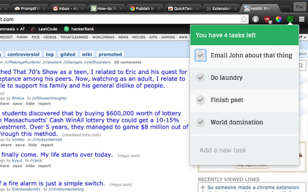 QuickTask for Google Chrome - Extension Download