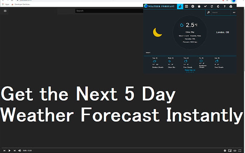 Weather Forecast for Google Chrome - Extension Download