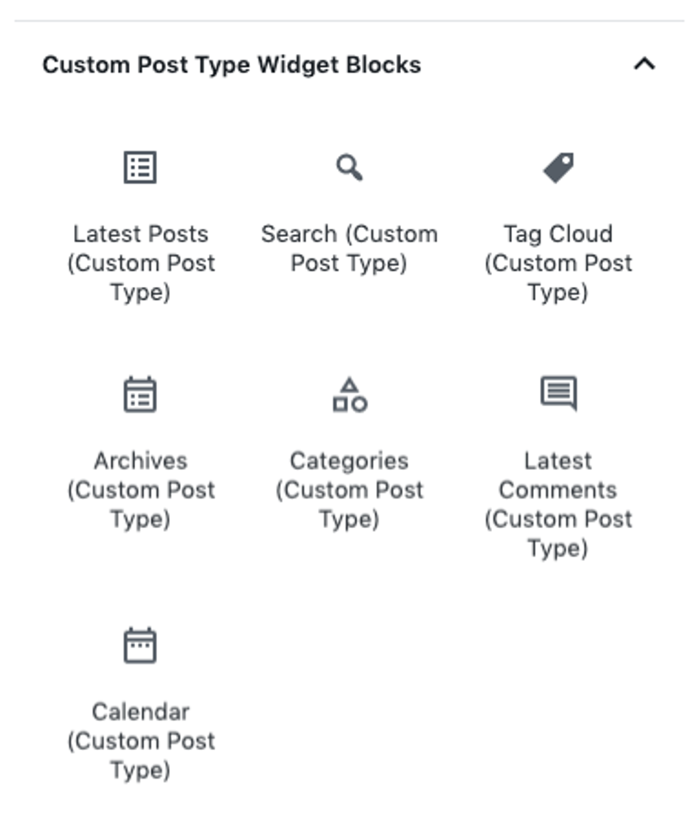 Custom Post Type Widget Blocks para WordPress - Descargar