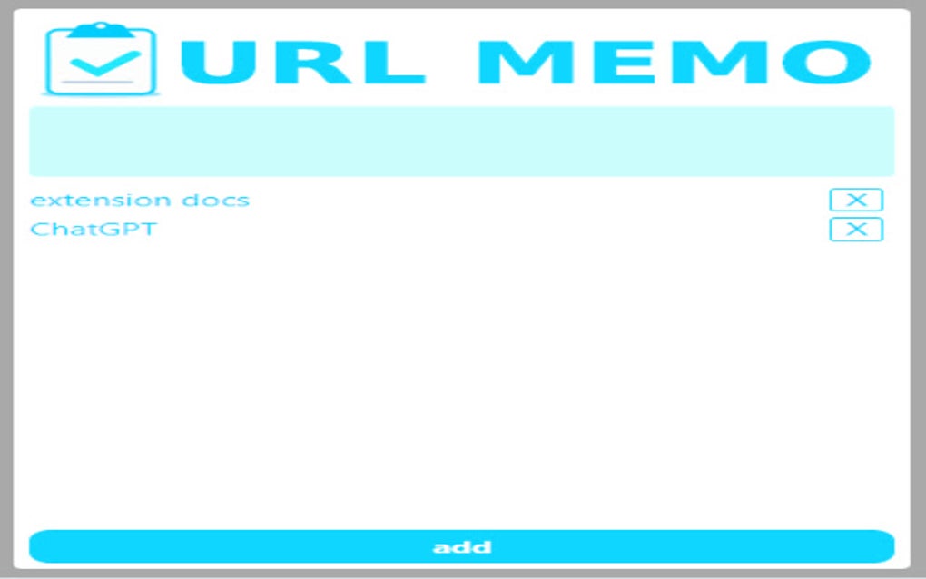 url memo para Google Chrome - Extensión Descargar