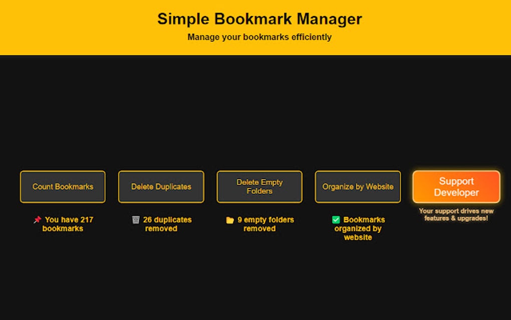 Simple Bookmark Manager Google Chrome 용 - 확장 프로그램 다운로드