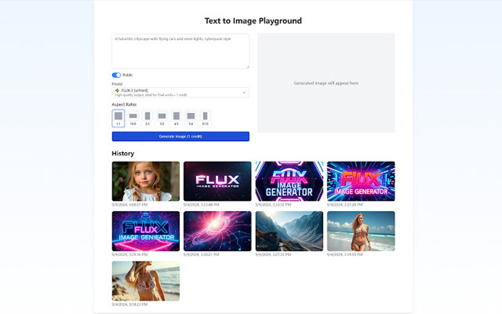Flux Image Generator para Google Chrome - Extensión Descargar