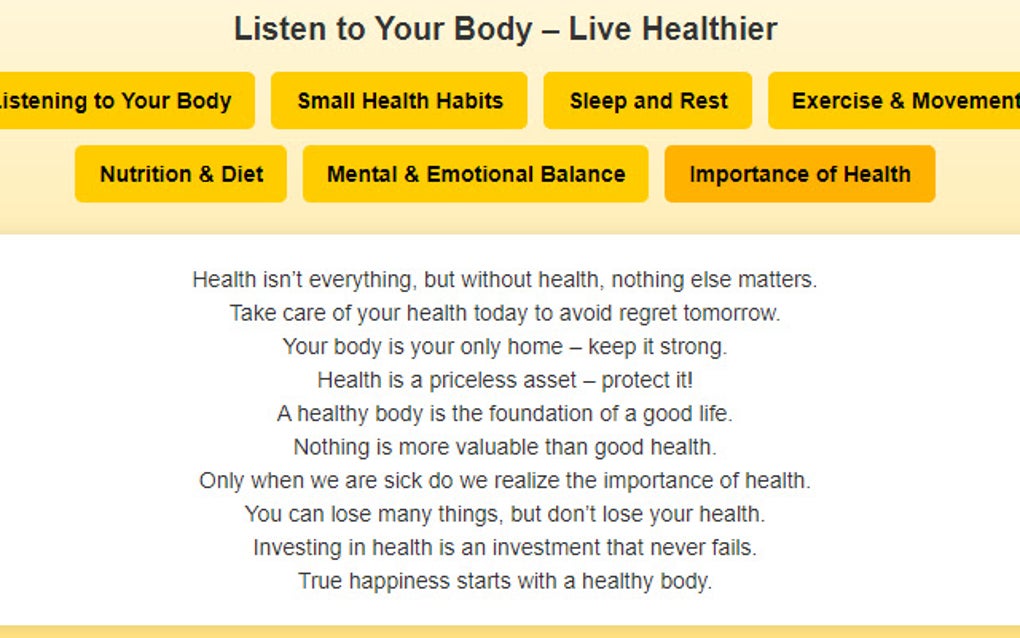 Listen to Your Body para Google Chrome - Extensión Descargar