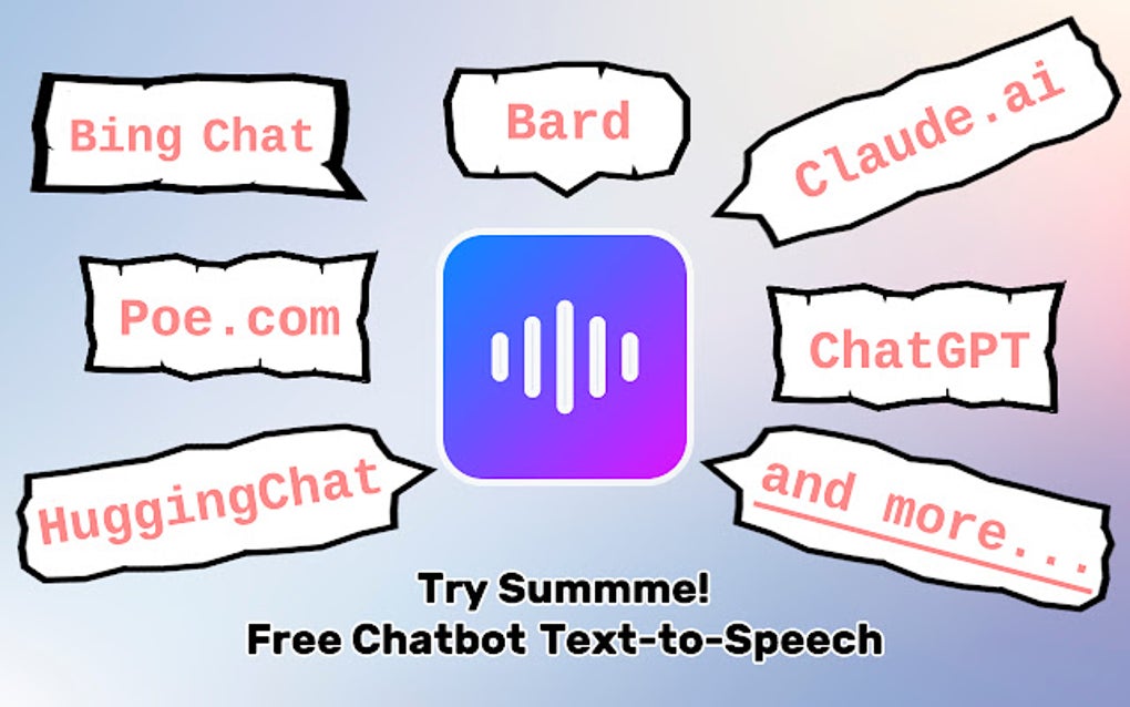 Summme - Text to Speech (TTS) for AI Chatbots Google Chrome 용 - 확장 프로그램 다운로드