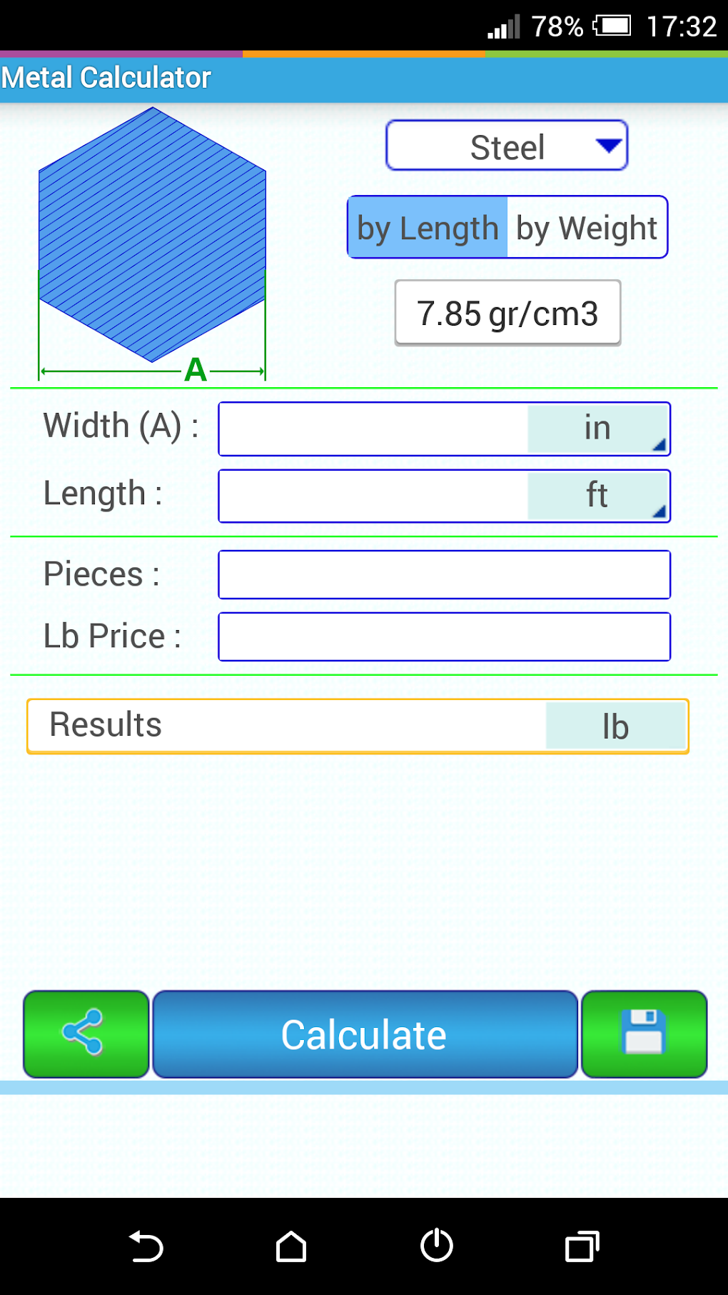 Metal Weight Calculator APK cho Android - Tải về