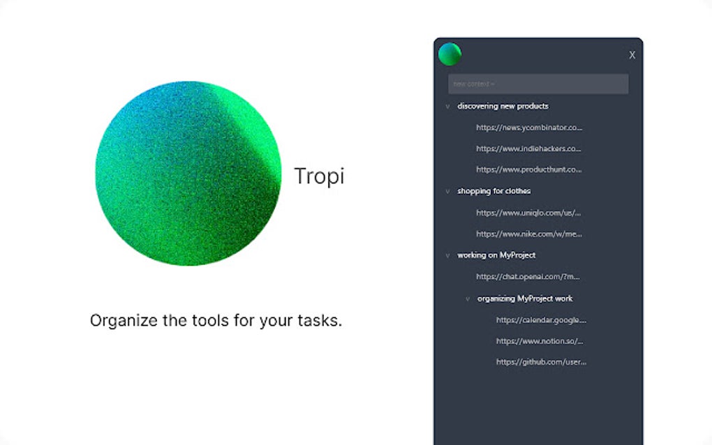 Tropi Google Chrome 용 - 확장 프로그램 다운로드
