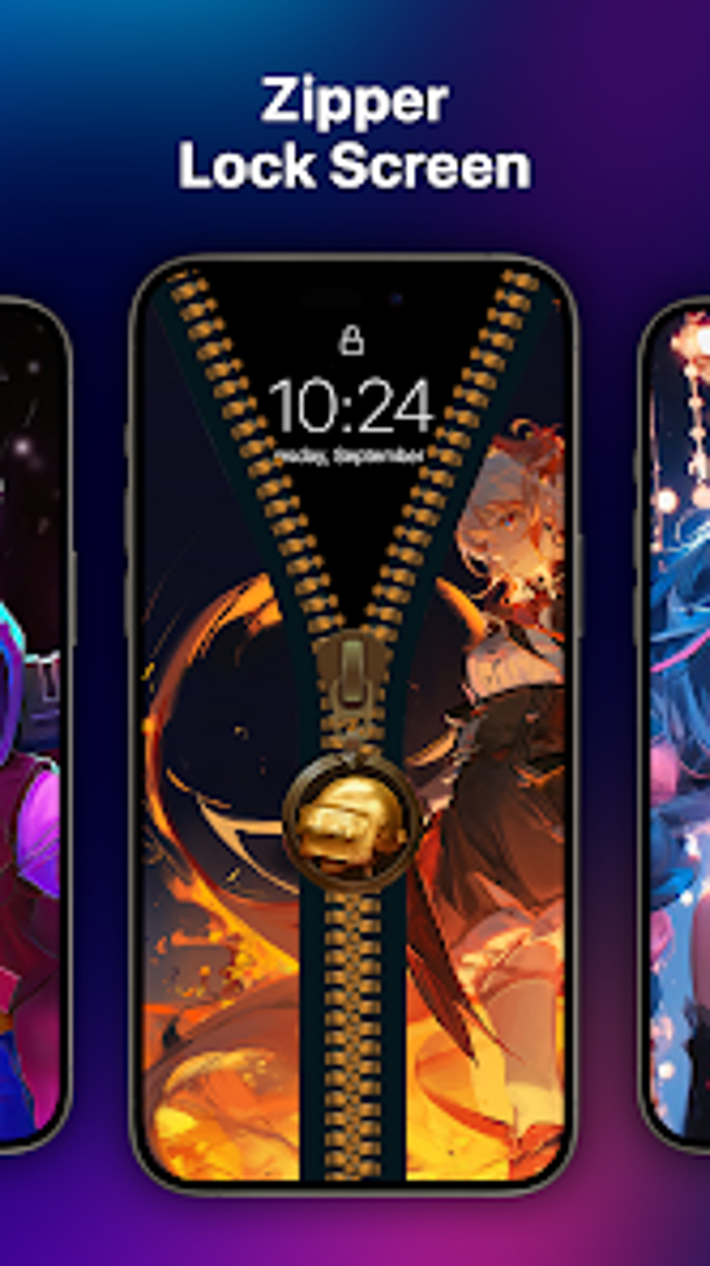 Zipper Wallpaper: Lock Screen für Android - Download