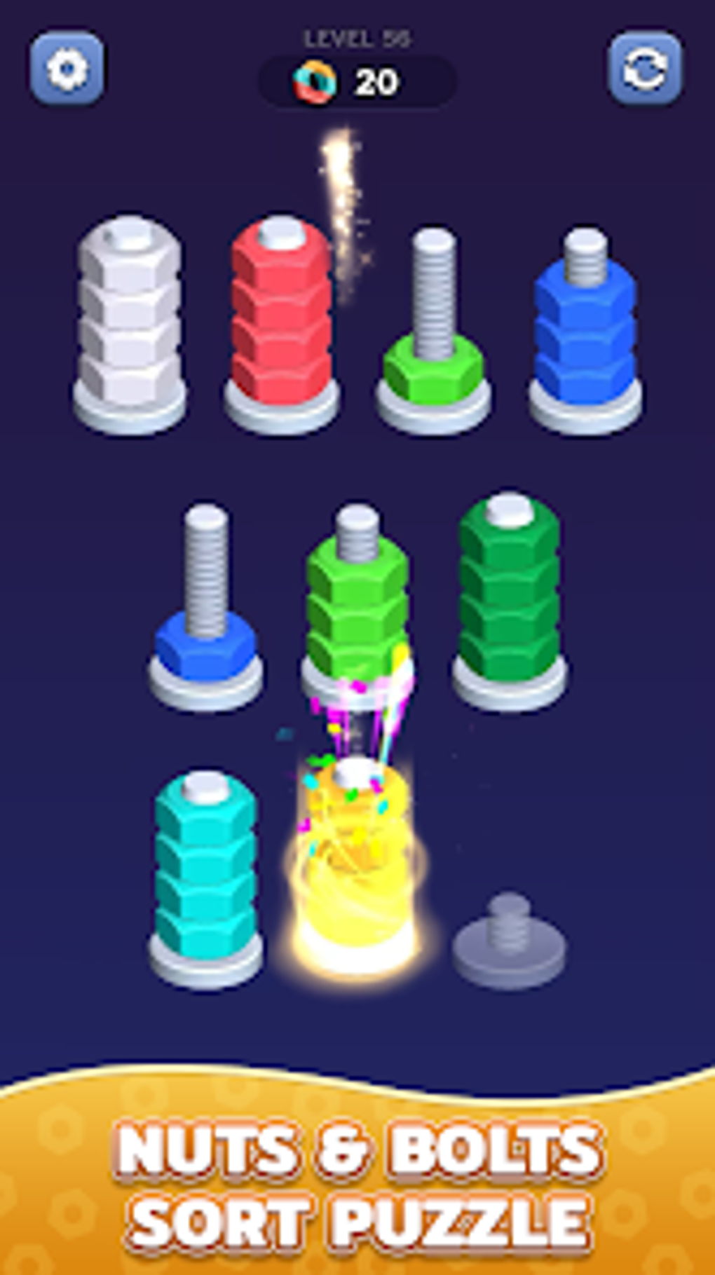 Nuts Color Sort - Screw Puzzle para Android - Descargar