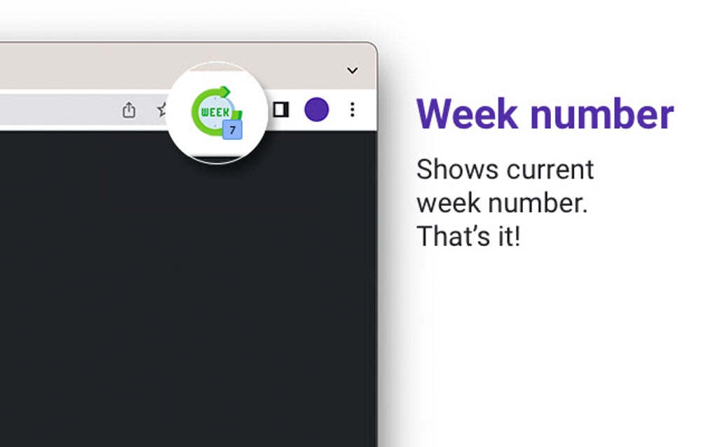 Week number Google Chrome için - Eklenti İndir