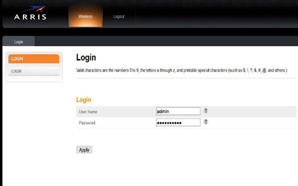 Arris Router Login pour Google Chrome - Extension Télécharger