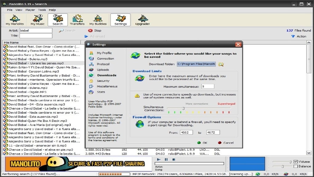 Manolito P2P - Download