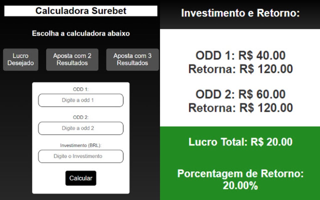 Calculadora Surebet for Google Chrome - Extension Download