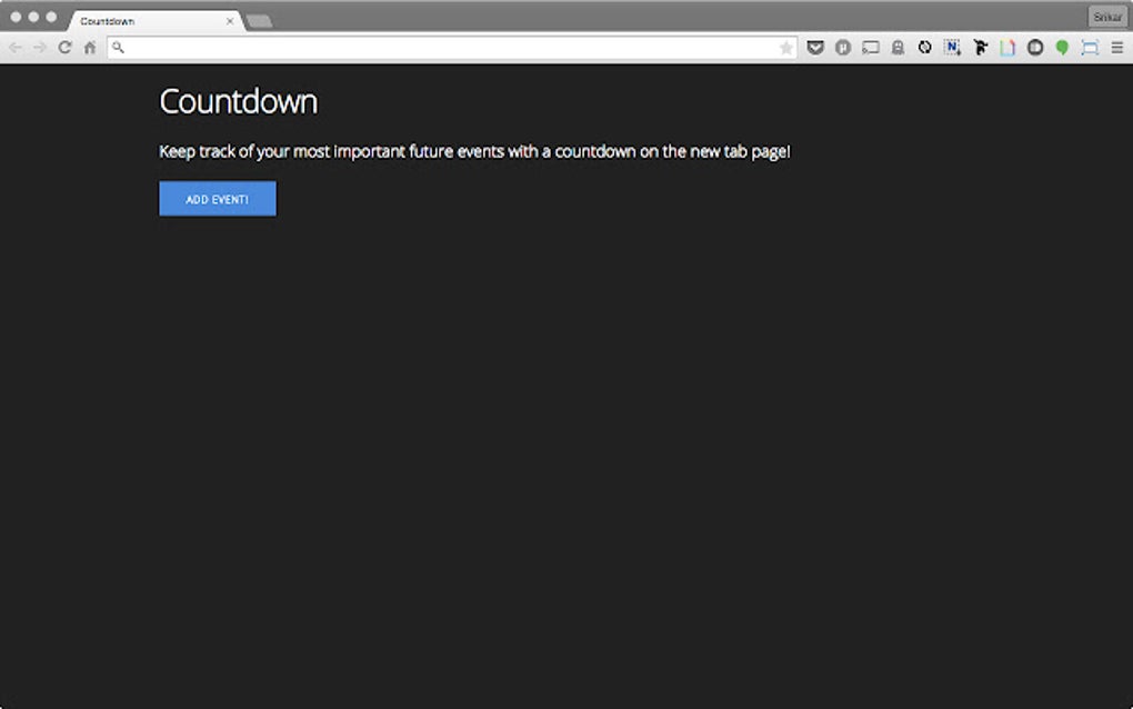 Countdown cho Google Chrome - Tiện ích mở rộng Tải về
