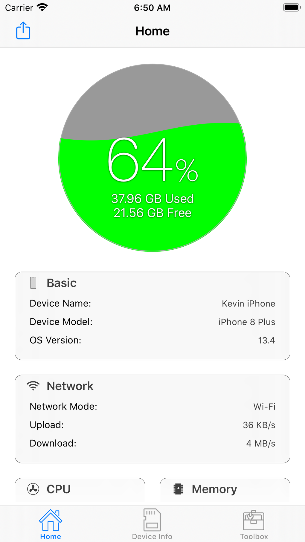 Speed Test -HW TestToolbox for iPhone - Download