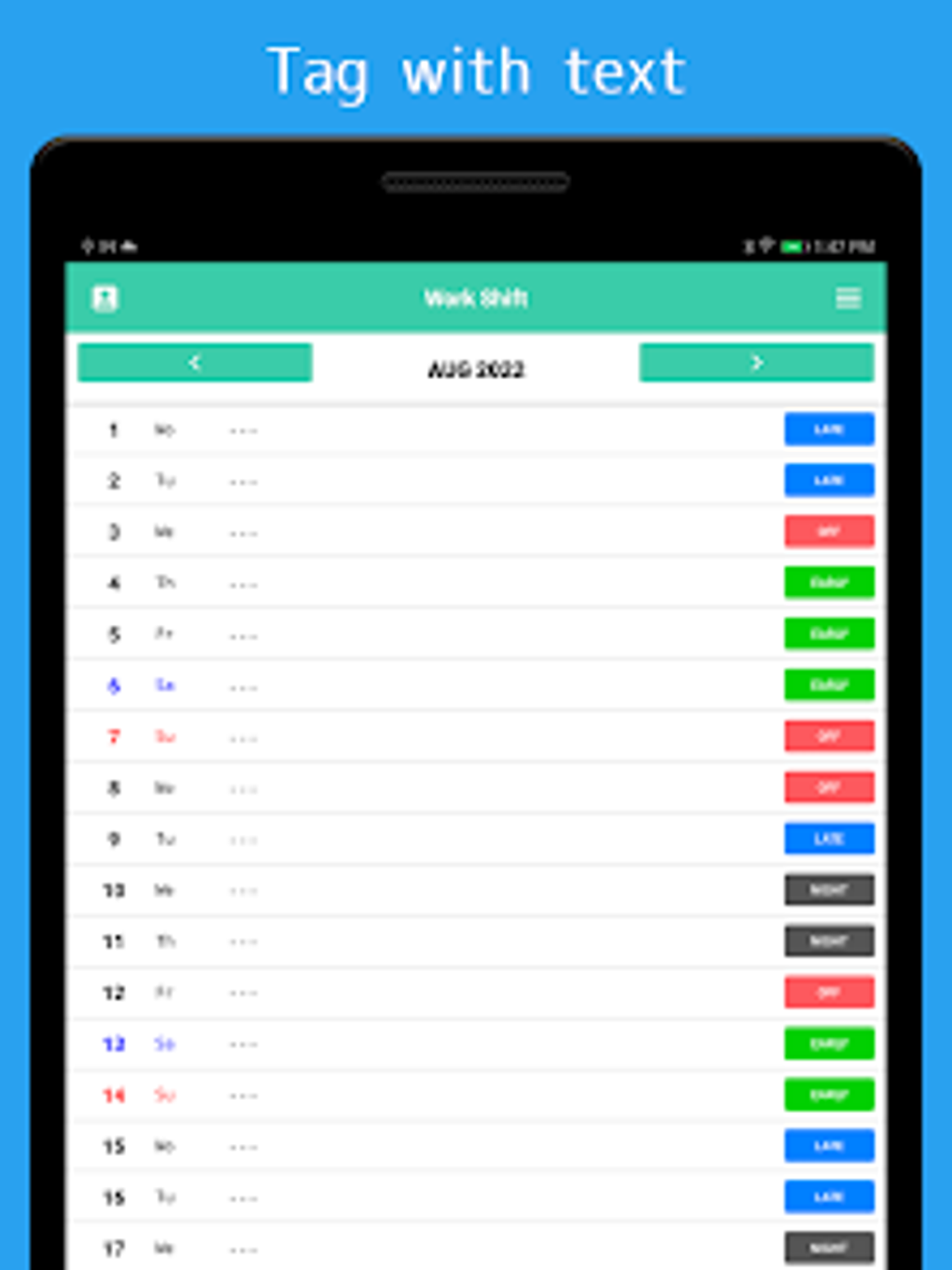 ColumnCalendar and Memo para Android - Descargar