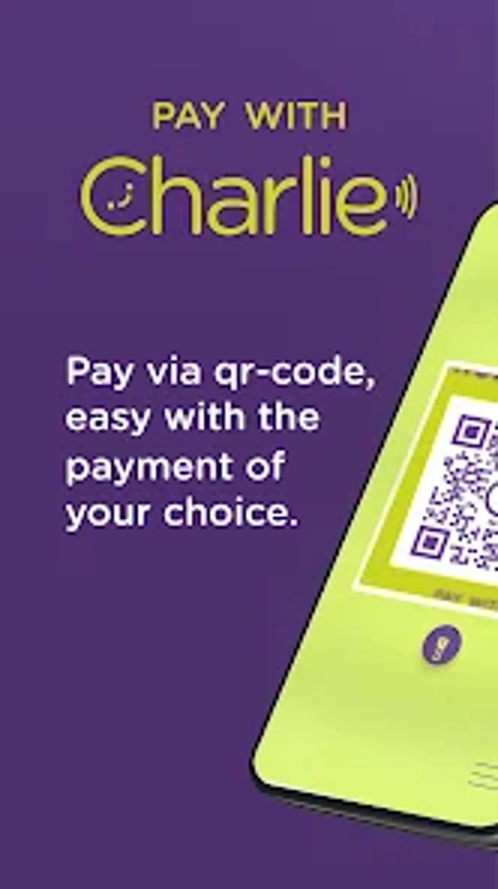 PAY WITH CHARLIE: QR Code pay für Android - Download
