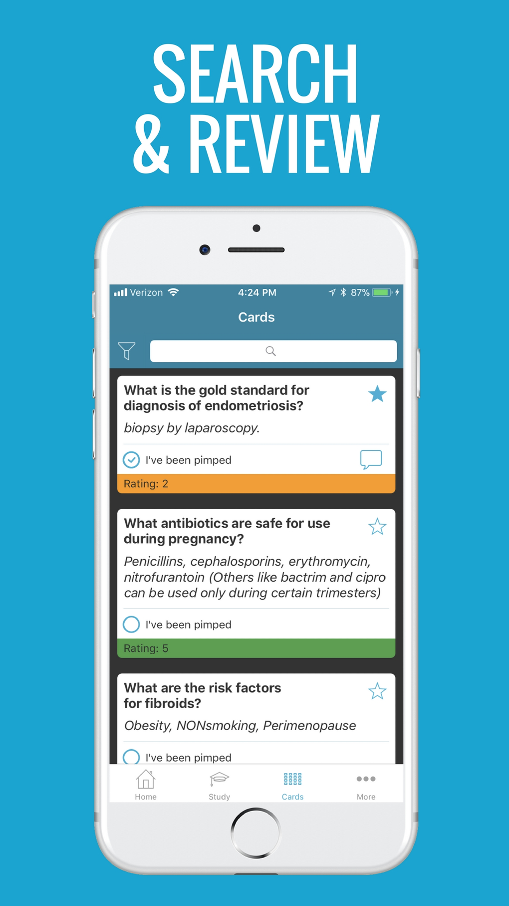 Pimped-A Medical Flashcard App para iPhone - Download