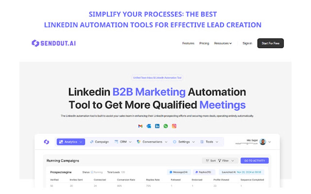 sendout.ai - Most Affordable & Safest LinkedIn Automation Tool für Google Chrome - Erweiterung ...