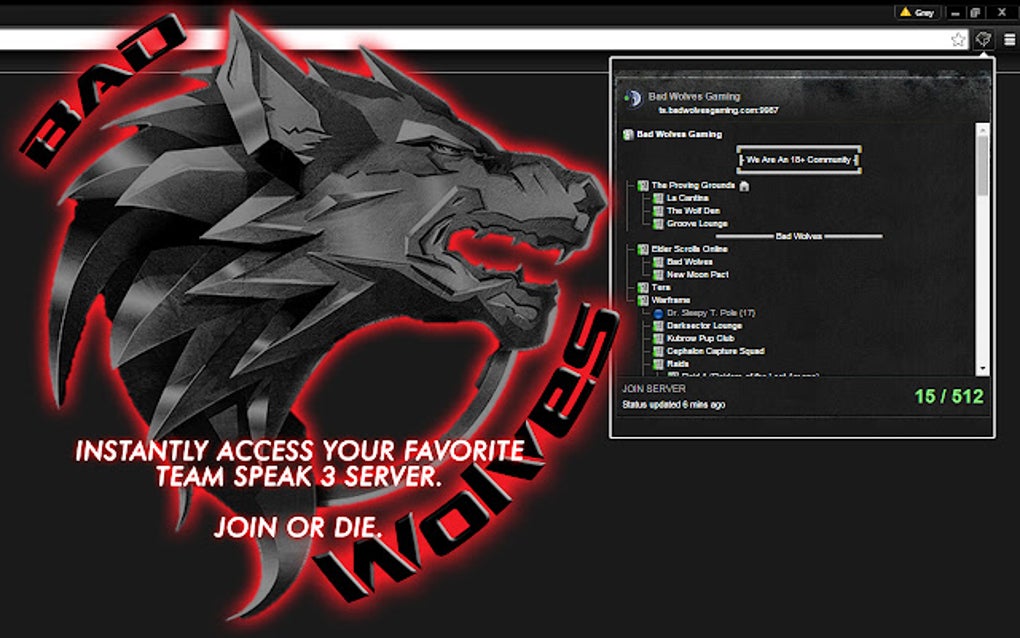 Bad Wolves Gaming Viewer for Google Chrome - Extension Download