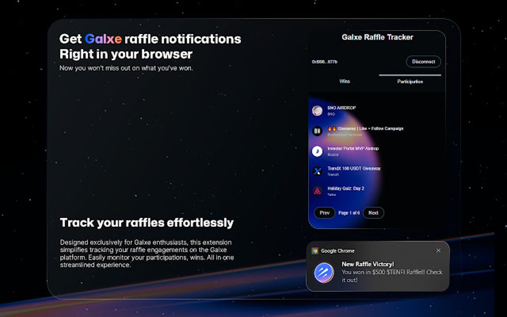 Galxe Raffle Tracker para Google Chrome - Extensión Descargar