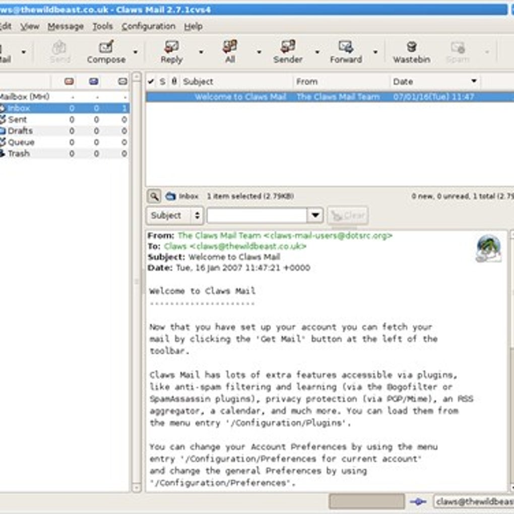 Claws Mail - Download