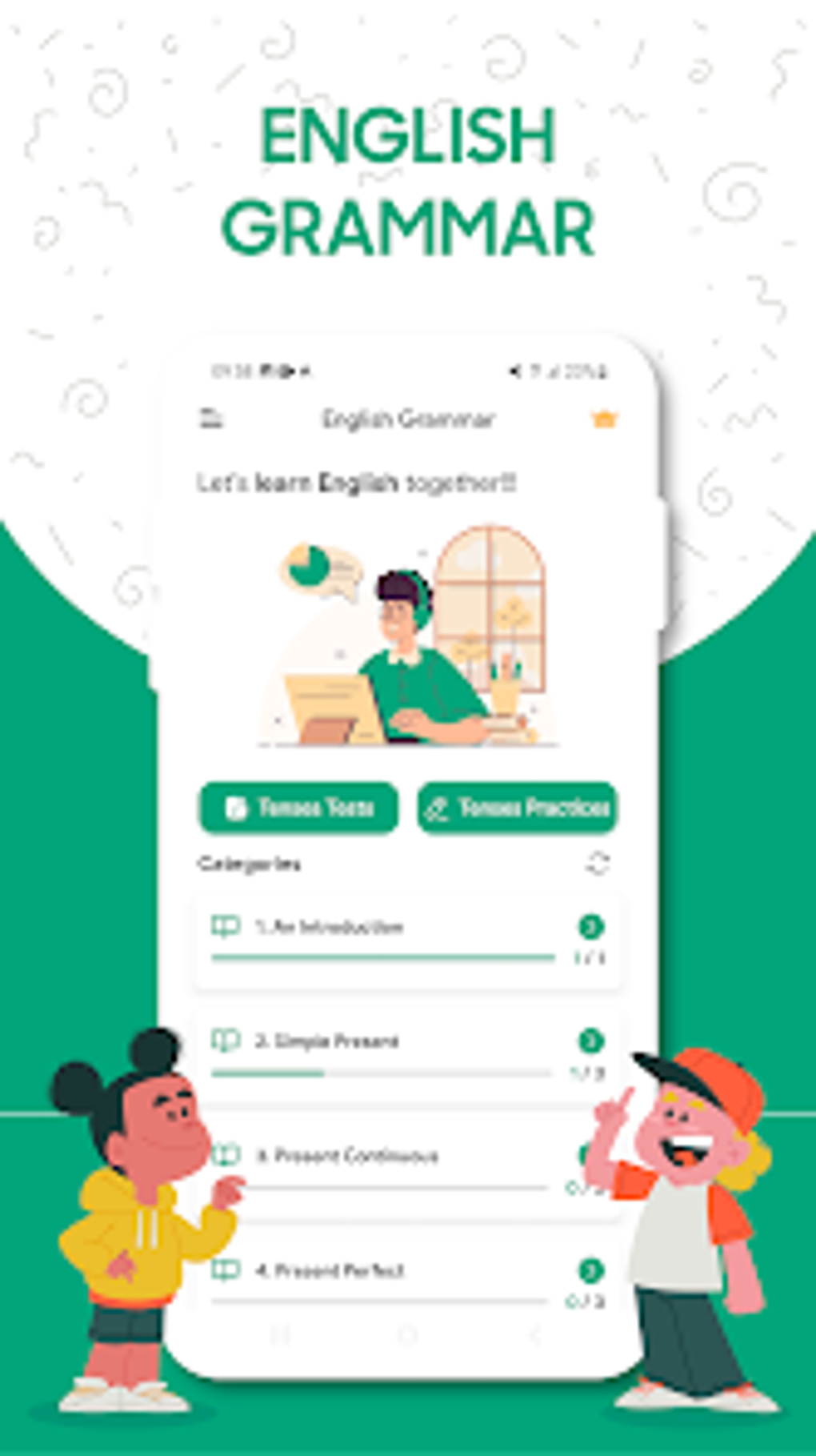 English Grammar Tenses Test para Android - Descargar