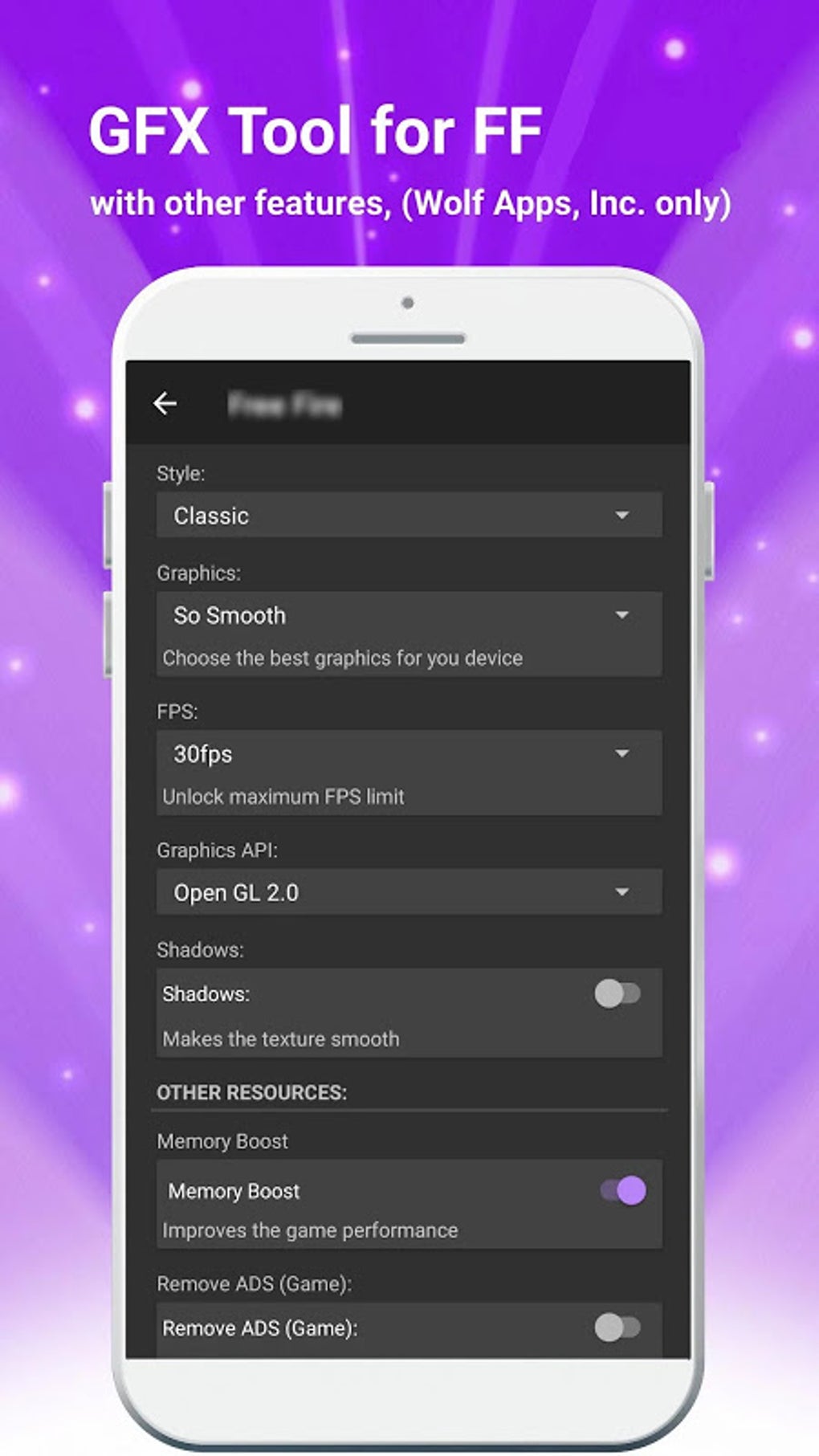 Wolf Game Booster & GFX Tool for PU and FF APK para Android - Descargar
