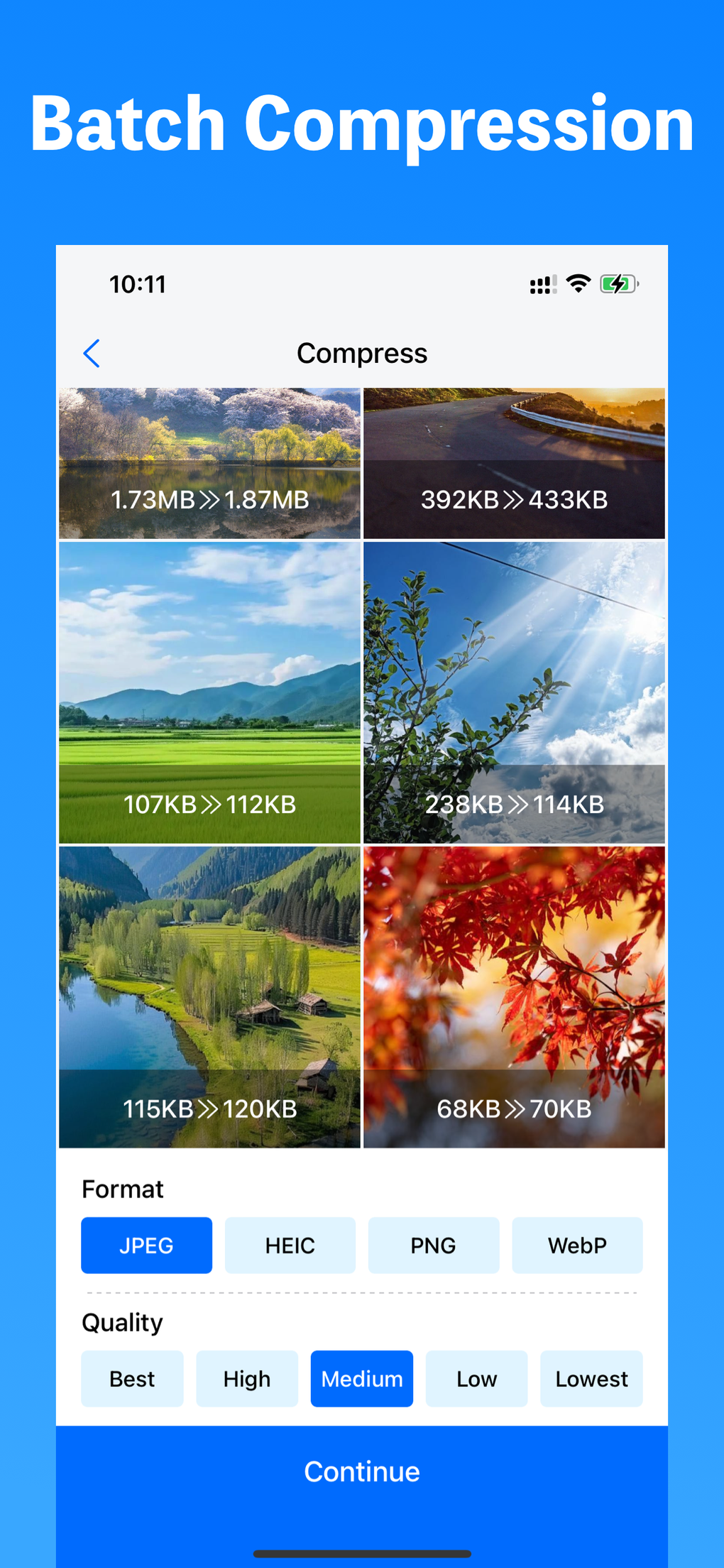 Compress Photos Photo Resize para iPhone - Descargar