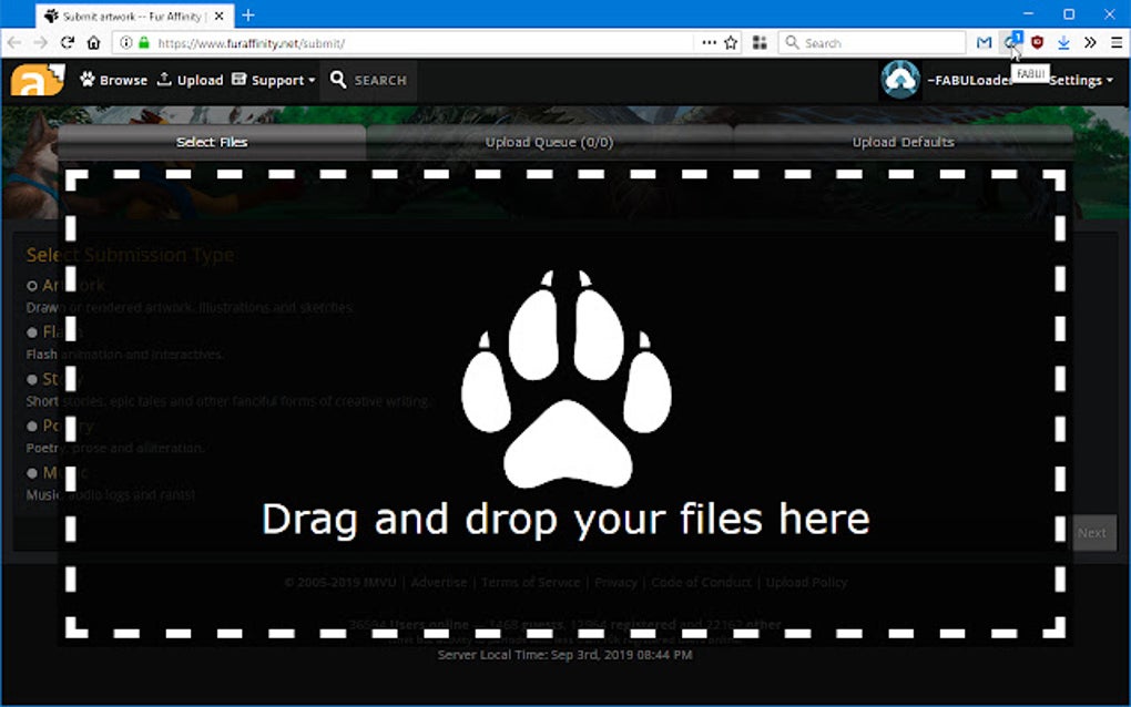FABUI (FurAffinity Uploader & Notifier) for Google Chrome - Extension ...