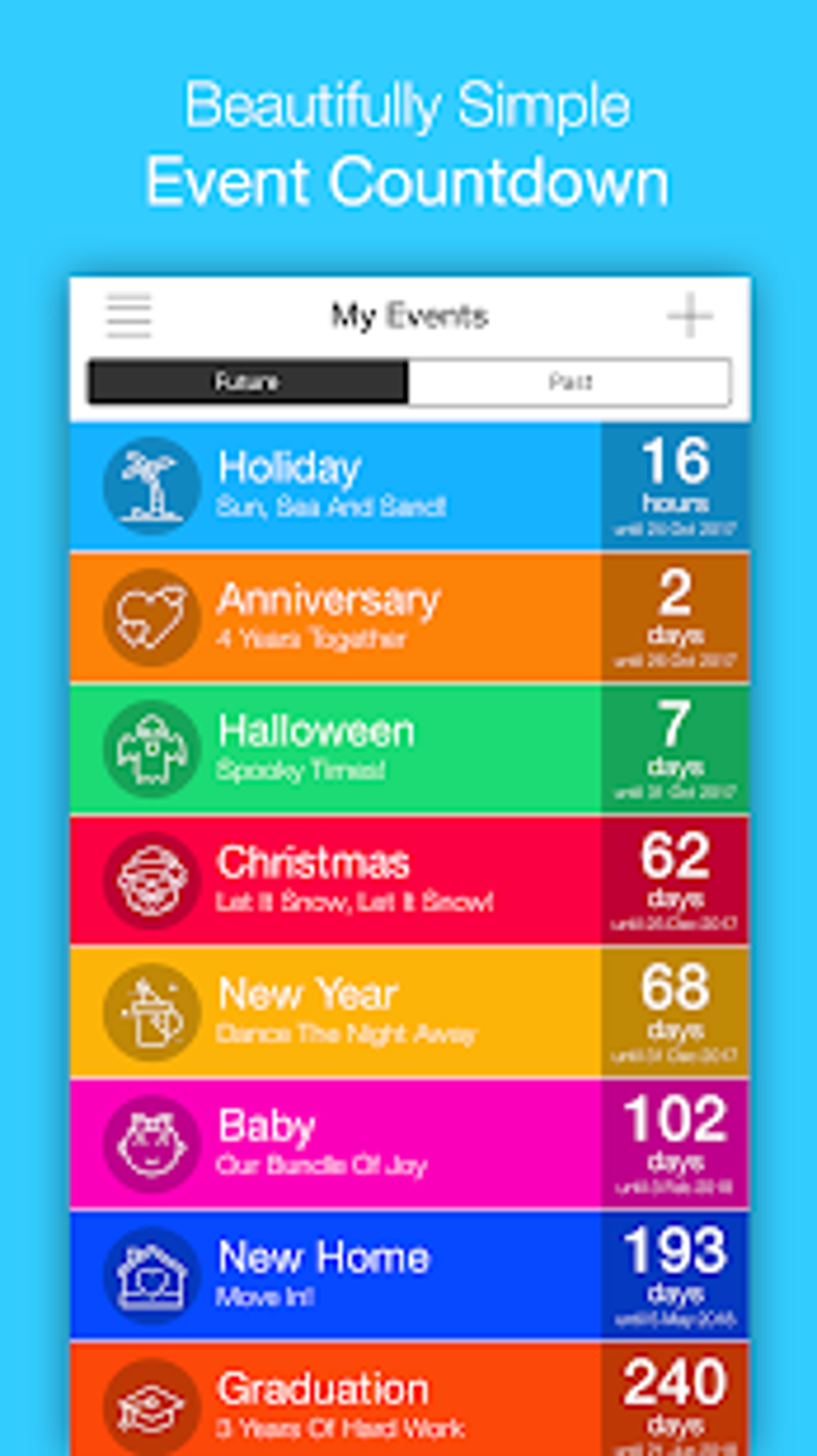 Event Countdown Lite Countdown Timer Reminder Android 