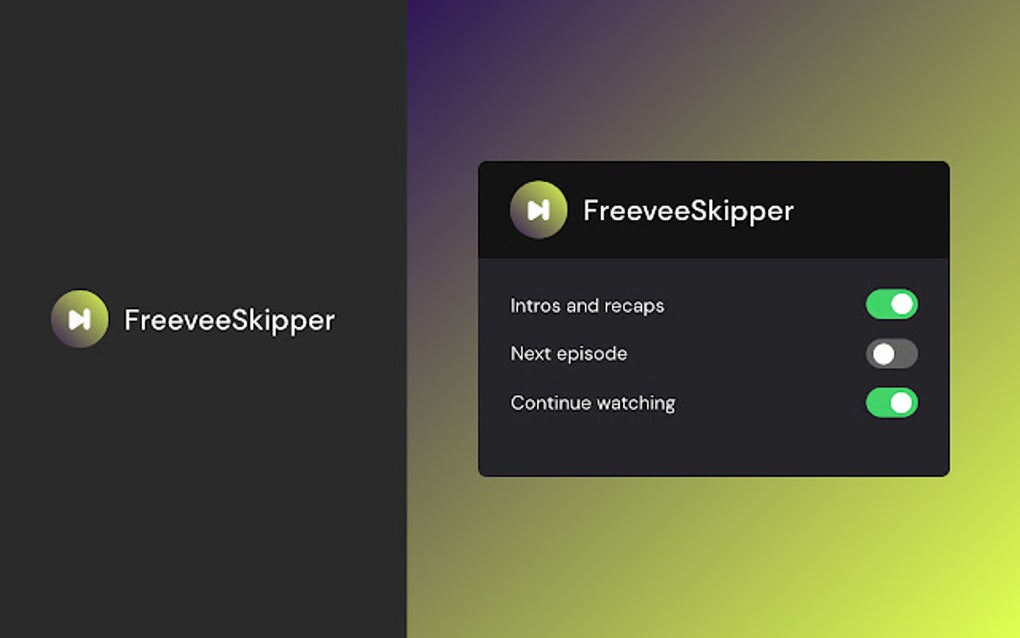 Freevee Skipper: skip ads, intros & more Google Chrome 용 - 확장 프로그램 다운로드