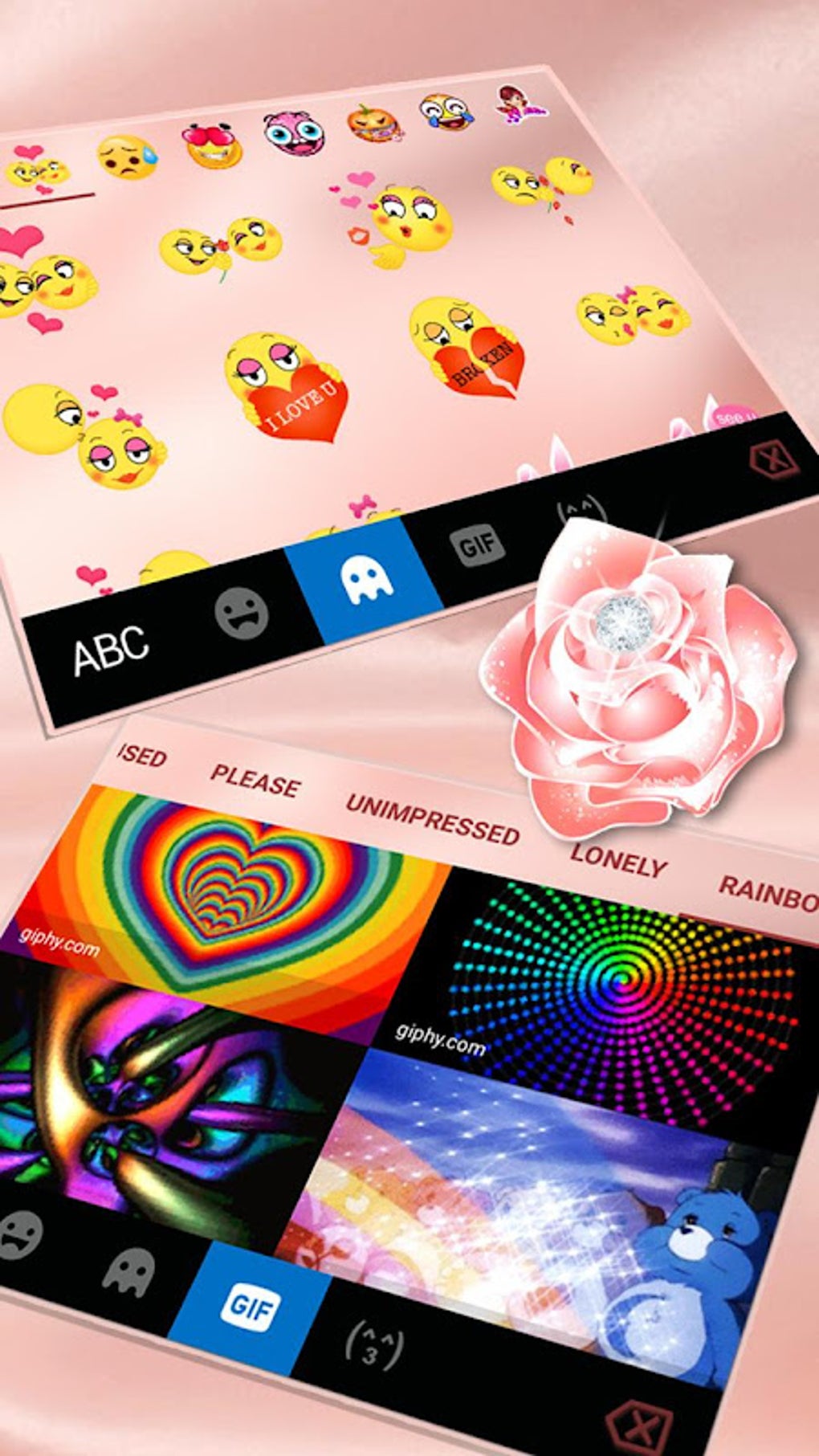 Rose Gold Silk Keyboard Theme APK for Android - Download