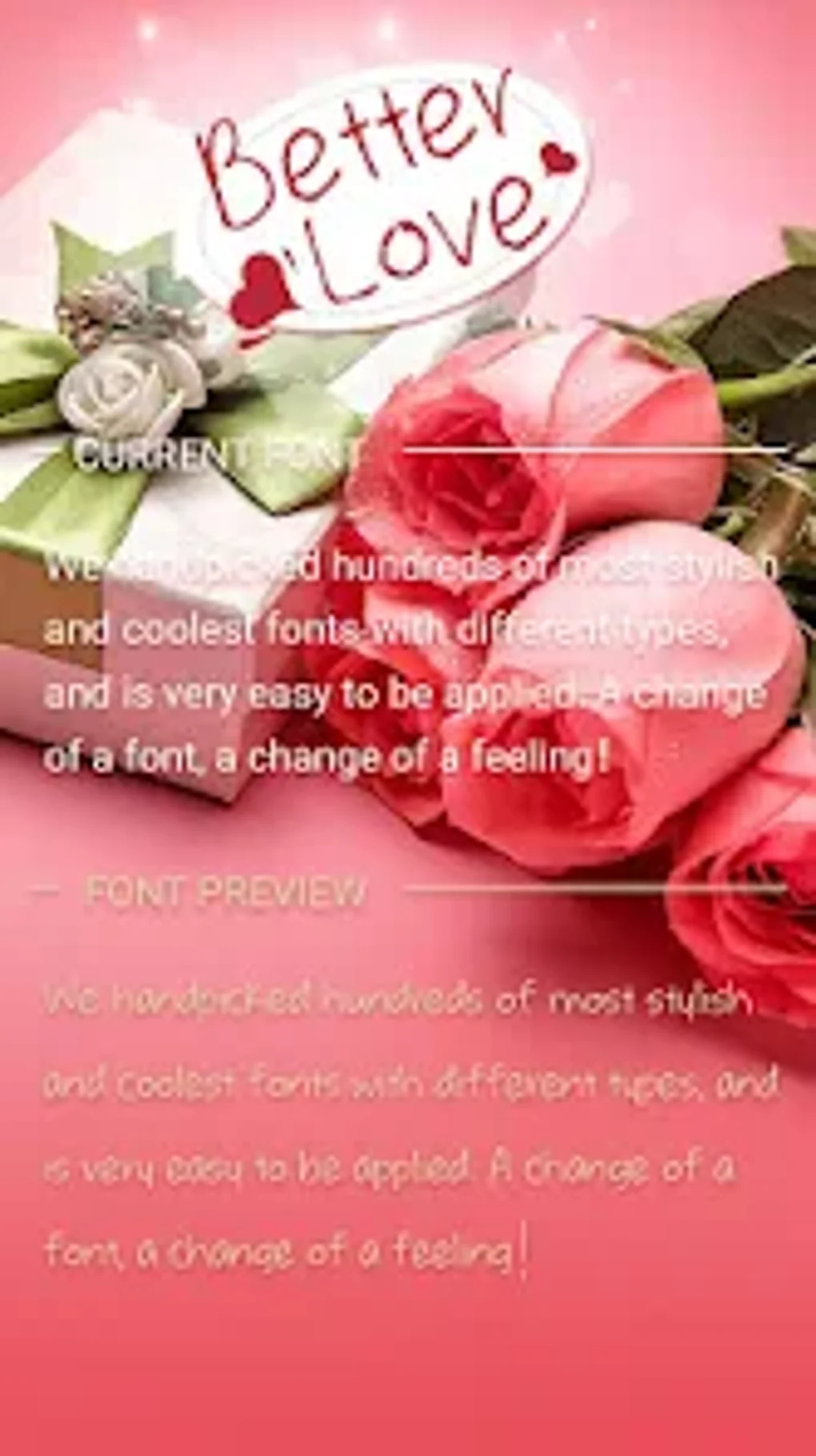 Better Love Font for FlipFont para Android - Descargar