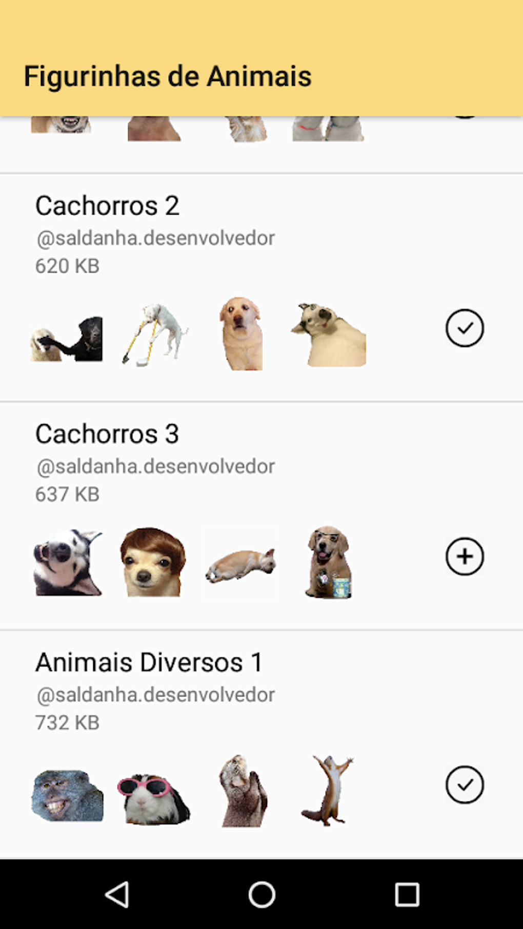 Figurinhas de Animais - Gatos e Cachorros APK для Android — Скачать
