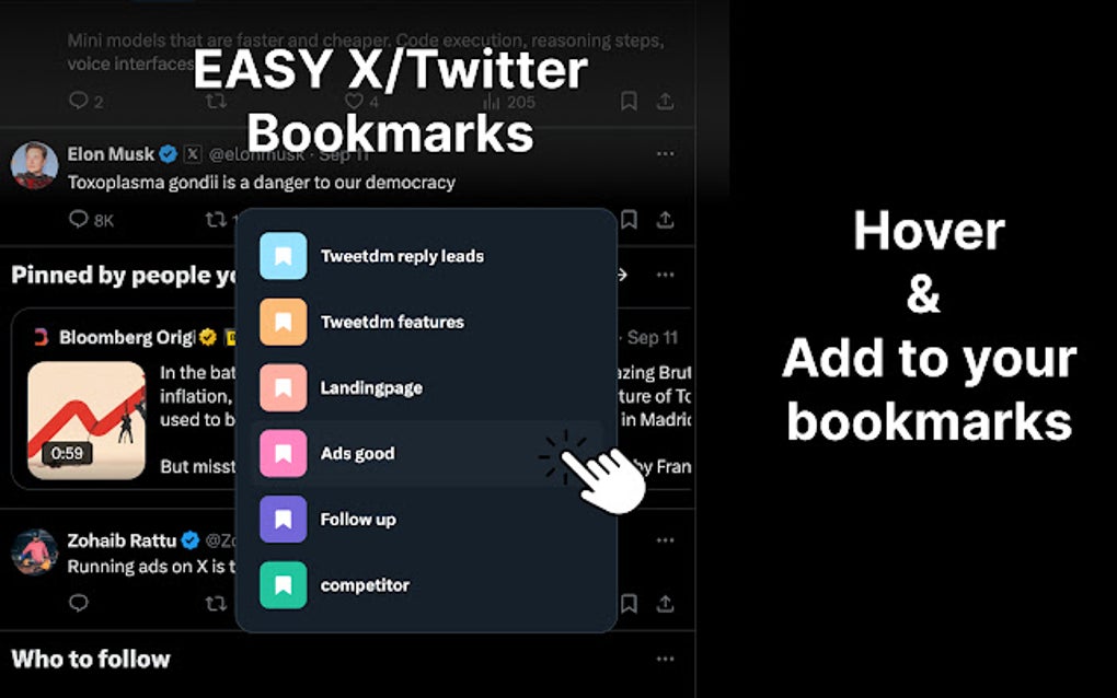 Easy X / Twitter Bookmark Folder for Google Chrome - Extension Download